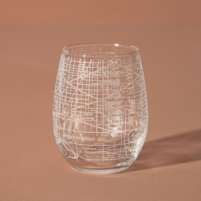 Urban Map Wine Glass | City Map Wine Glasses | Uncommon Goods