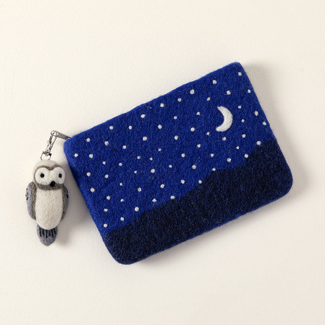 Handmade Felt Pouch with Charm | Accessories | Uncommon Goods