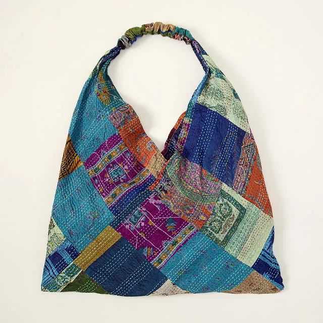Repurposed Patchwork Silk Sari Tote | Uncommon Goods