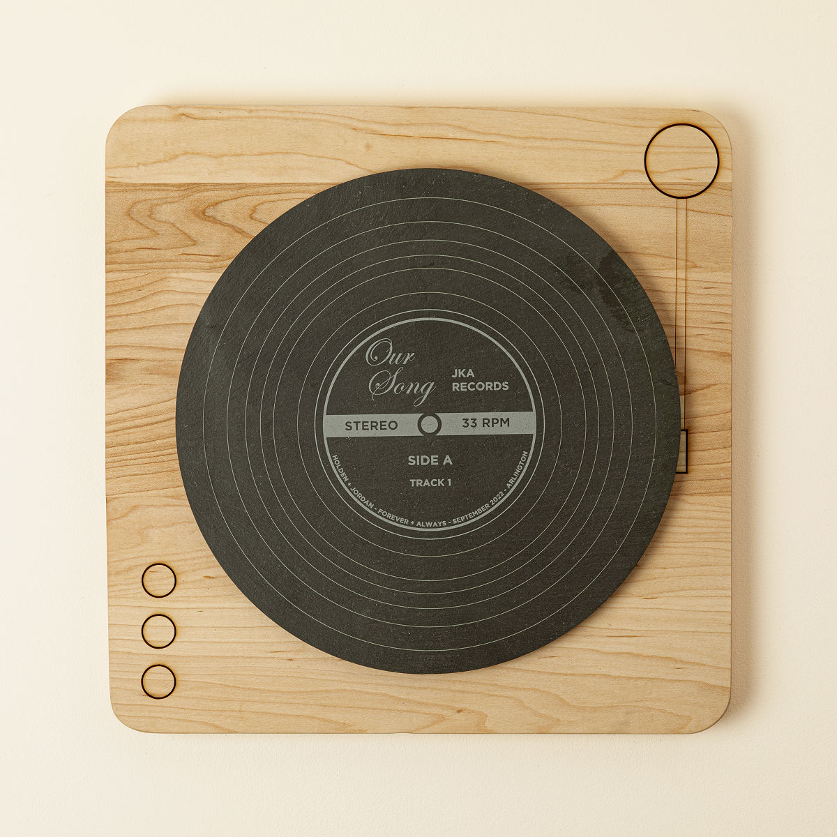 Uncommon Goods | Custom Our Song Spinning Record Server | Slate