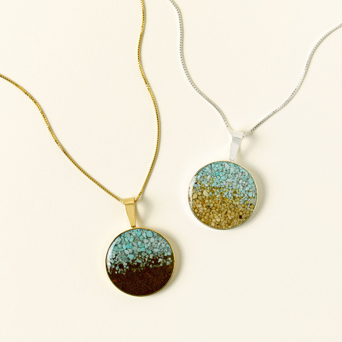 Uncommon Goods | Custom Sand & Turquoise Gradient Necklace