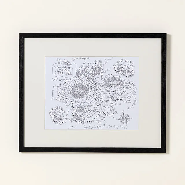 Uncommon Goods | Chart Your Love: Hand Drawn Fantasy Map | Fantasy Map