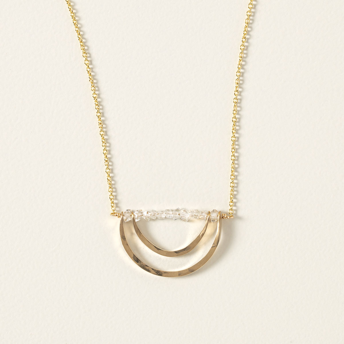 Uncommon Goods | Herkimer Diamond Arc Necklace | Jewelry