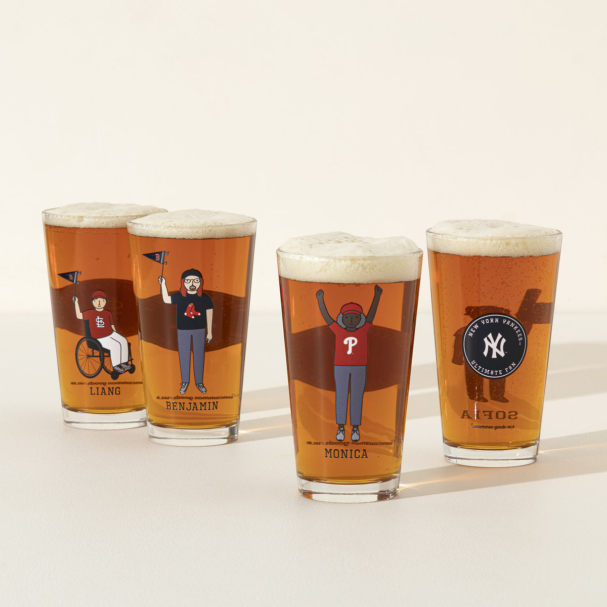 Uncommon Goods | MLB Ultimate Fan Personalized Glass | MLB | Not Your ...