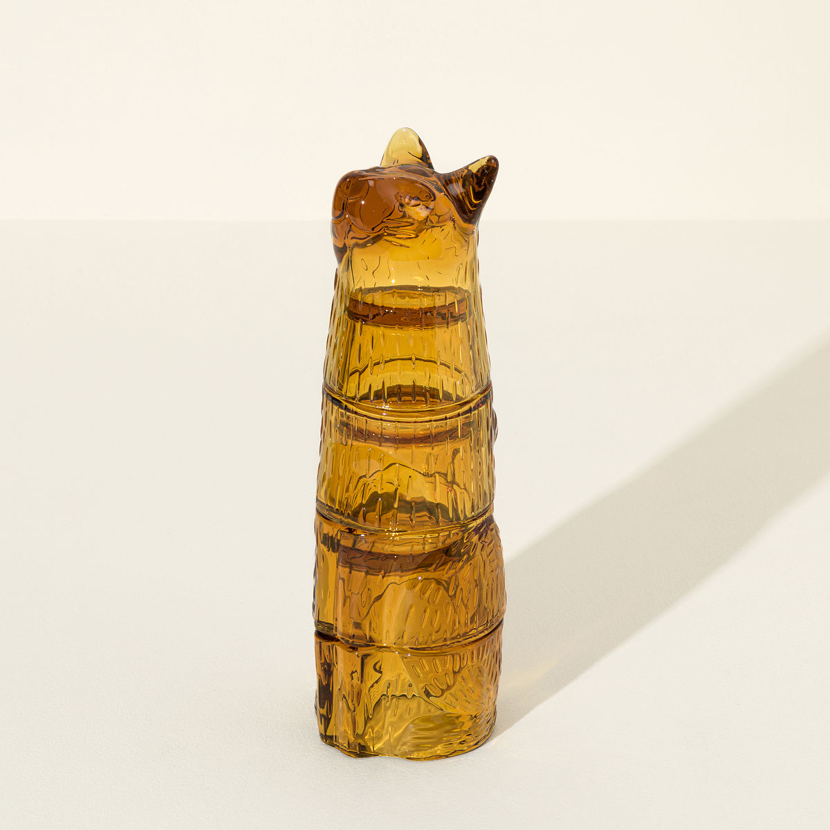 Uncommon Goods | Amber Cat Stacking Glass Set | Cat, Barware