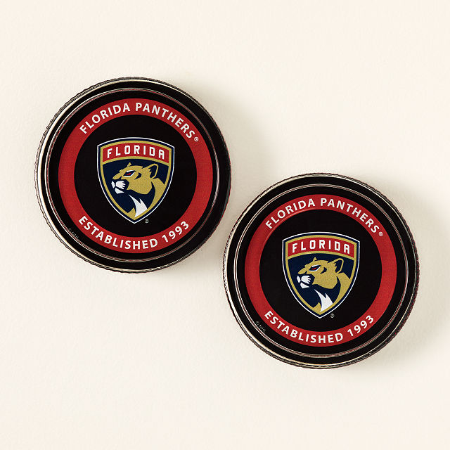 NHL Puck-Shaped Glass Coaster Set | Coasters | Uncommon Goods