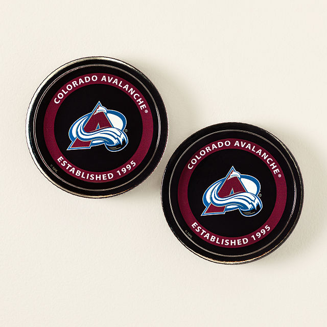 NHL Puck-Shaped Glass Coaster Set