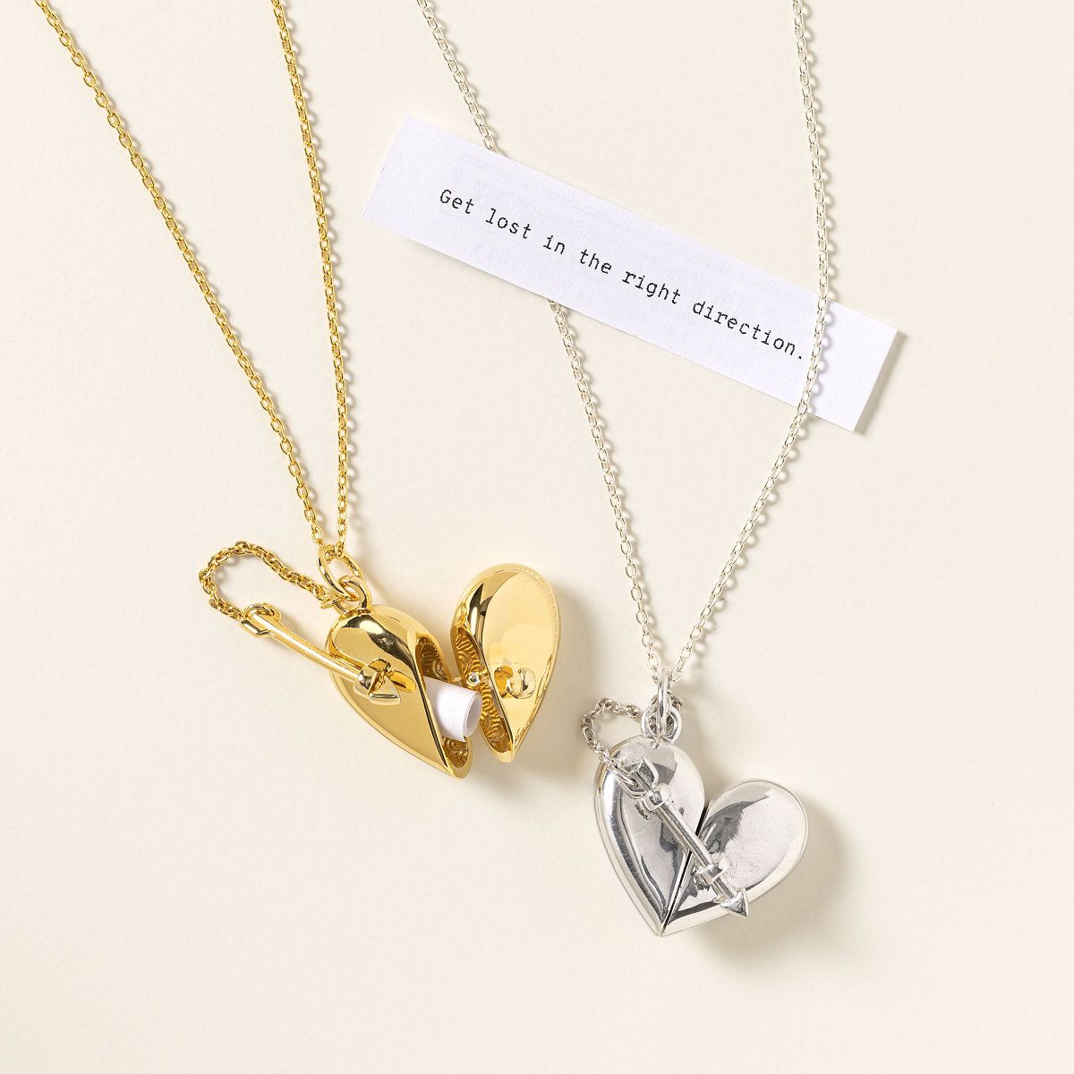 Uncommon Goods | Personalized Message Heart & Arrow Locket