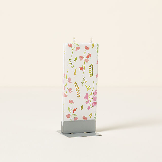 Hand-Painted Birth Month Flower 2-Sided Candle | Flat Candles ...