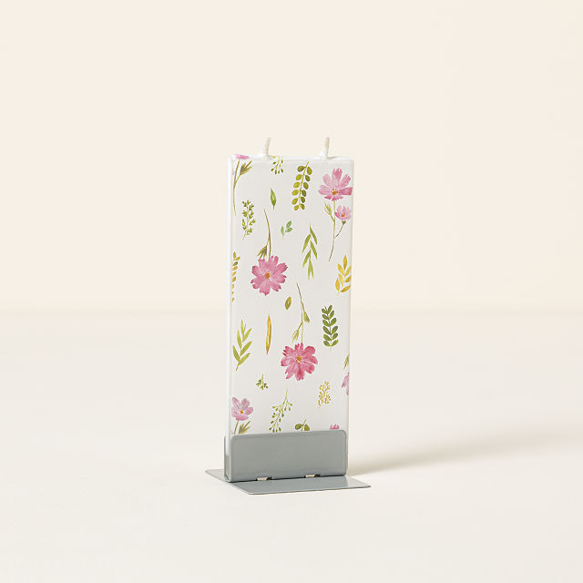 Hand-Painted Birth Month Flower 2-Sided Candle | Flat Candles ...