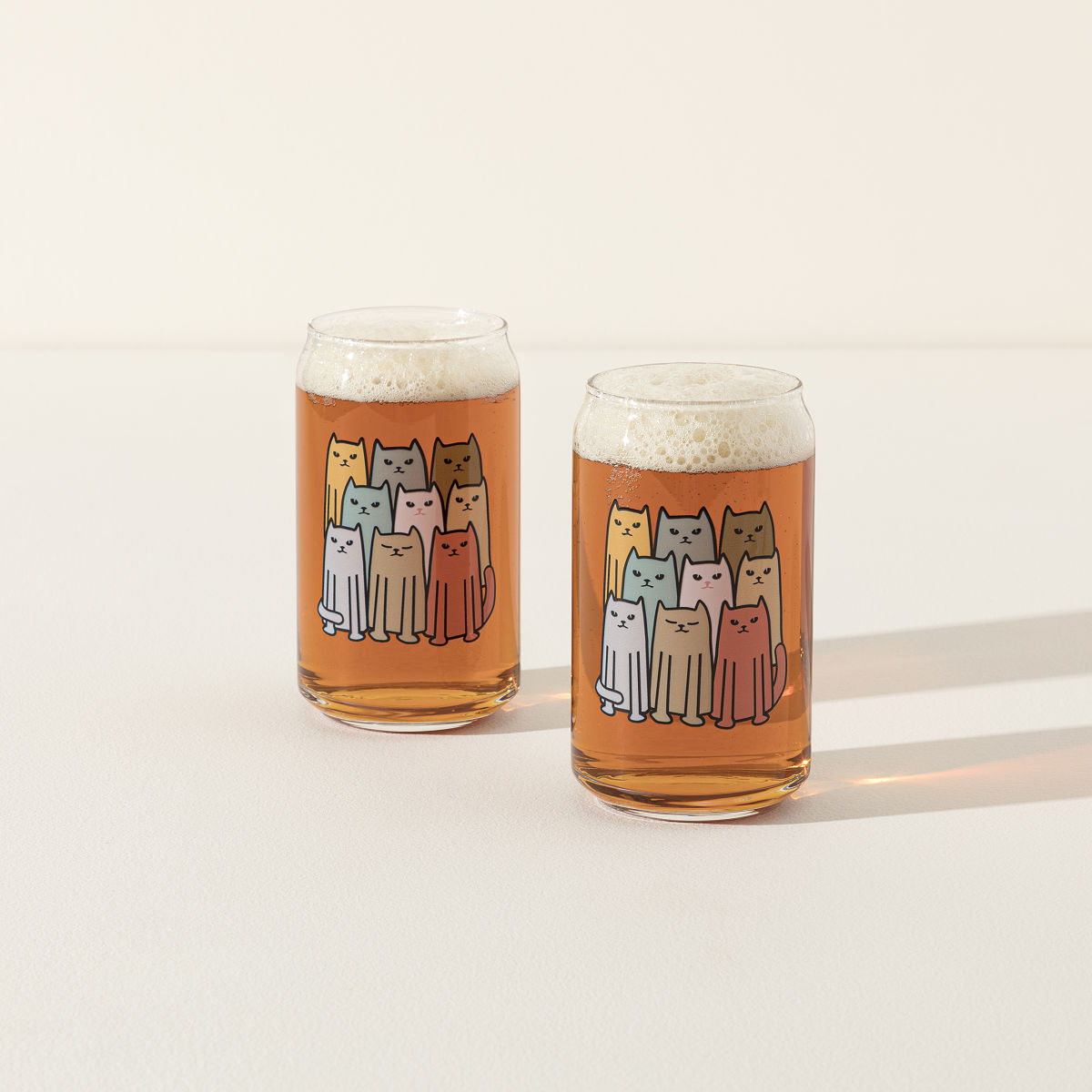 Uncommon Goods | Cats on Cats Glasses - Set of 2 — Cat Lover Gift