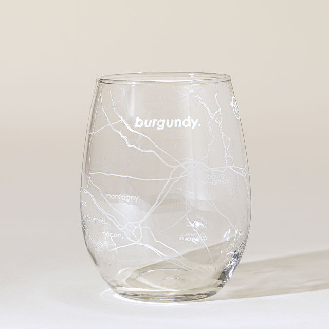 Etched Wine Regions Map Glass | Wine | Uncommon Goods