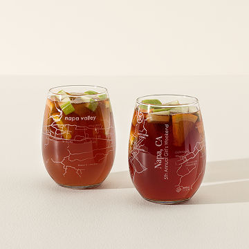 Urban Map Wine Glass | City Map Wine Glasses | Uncommon Goods