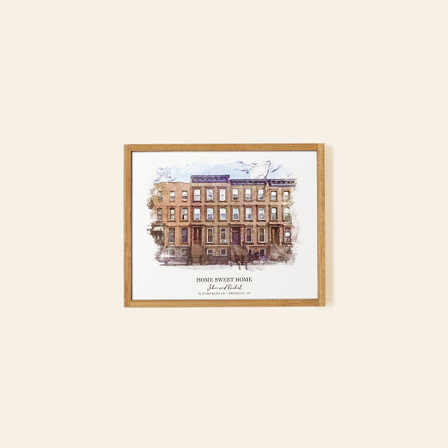 Personalized Home Portrait Print | House Portraits | Uncommon Goods