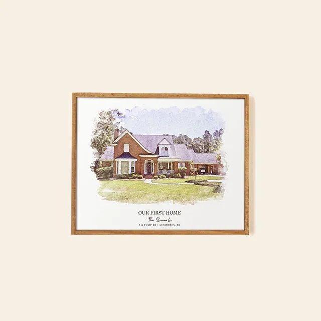 Personalized Home Portrait Print | House Portraits | Uncommon Goods