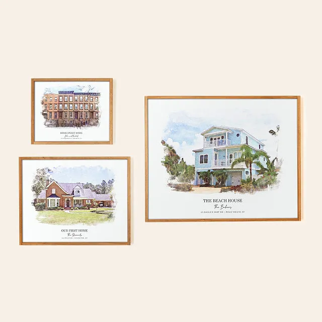Uncommon Goods | Personalized Home Portrait Print | House Portraits