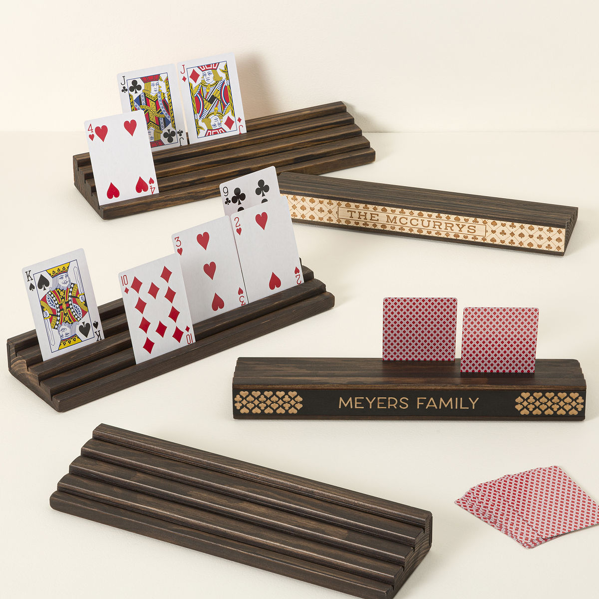 Uncommon Goods | Personalized Playing Card Holder Set | Games ...