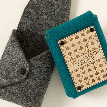 Personalized Playing Card Holder Set | Games | Uncommon Goods