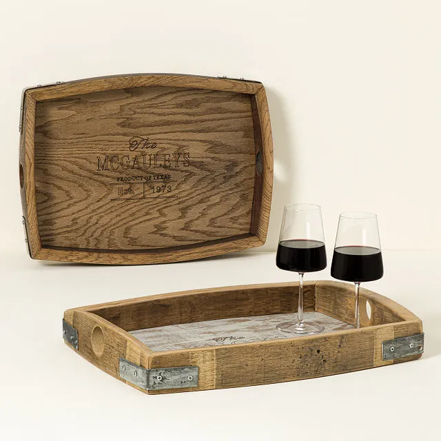 Uncommon Goods | Personalized Wine Barrel Stave Serving Tray