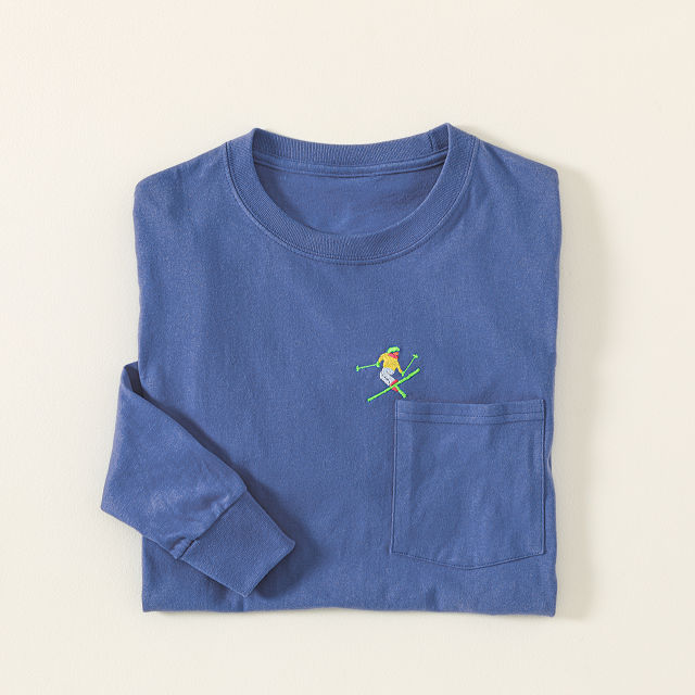 On the Slopes Embroidered Pocket Shirt | Ski | Uncommon Goods