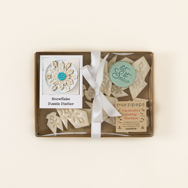 Edible Snowflake Puzzle | Marzipan Puzzle | Uncommon Goods