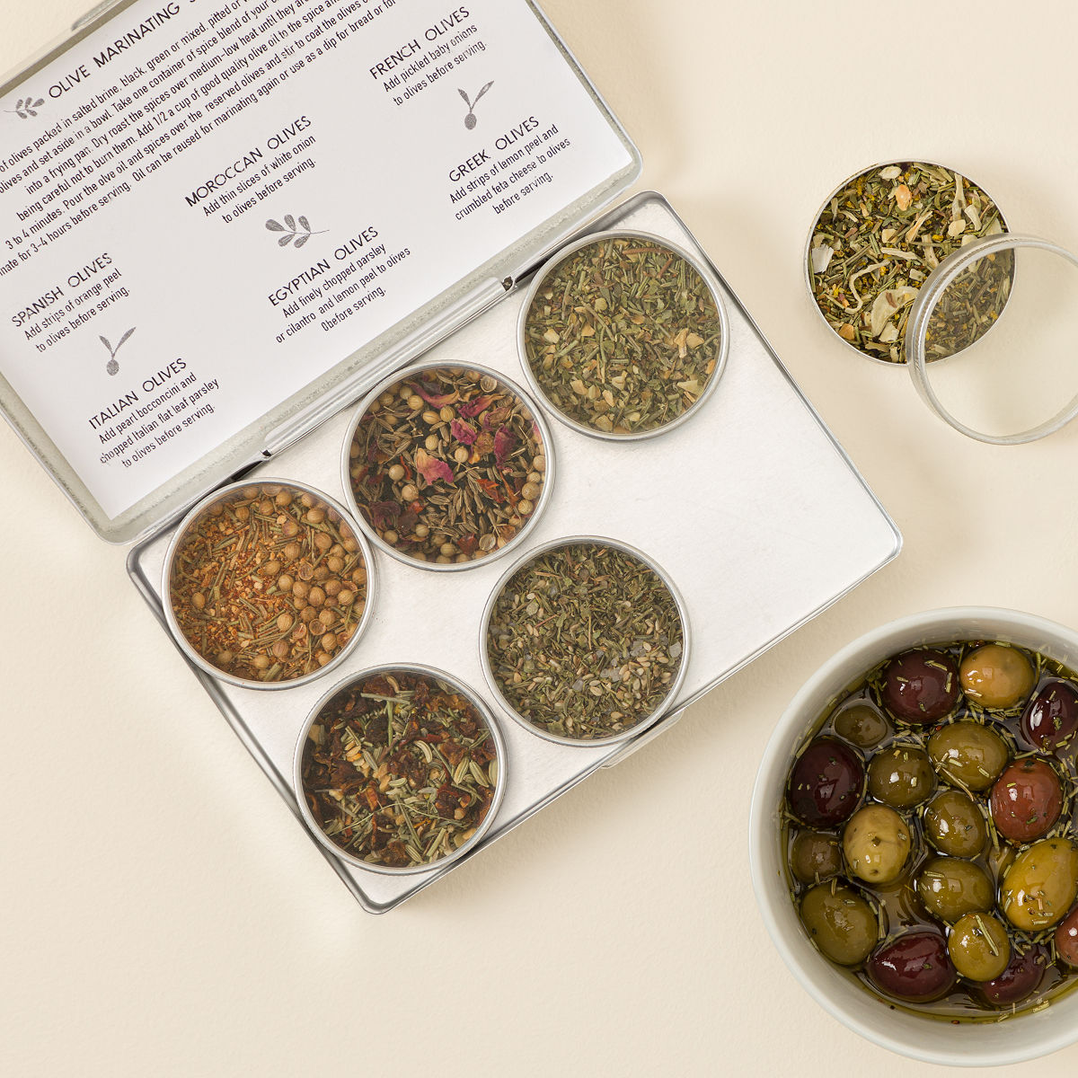 Uncommon Goods | Olive Marinating Spice Kit | Mediterranean
