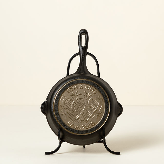Uncommon Goods | 8" Pan - Personalized Loving Hearts Cast Iron Pan ...