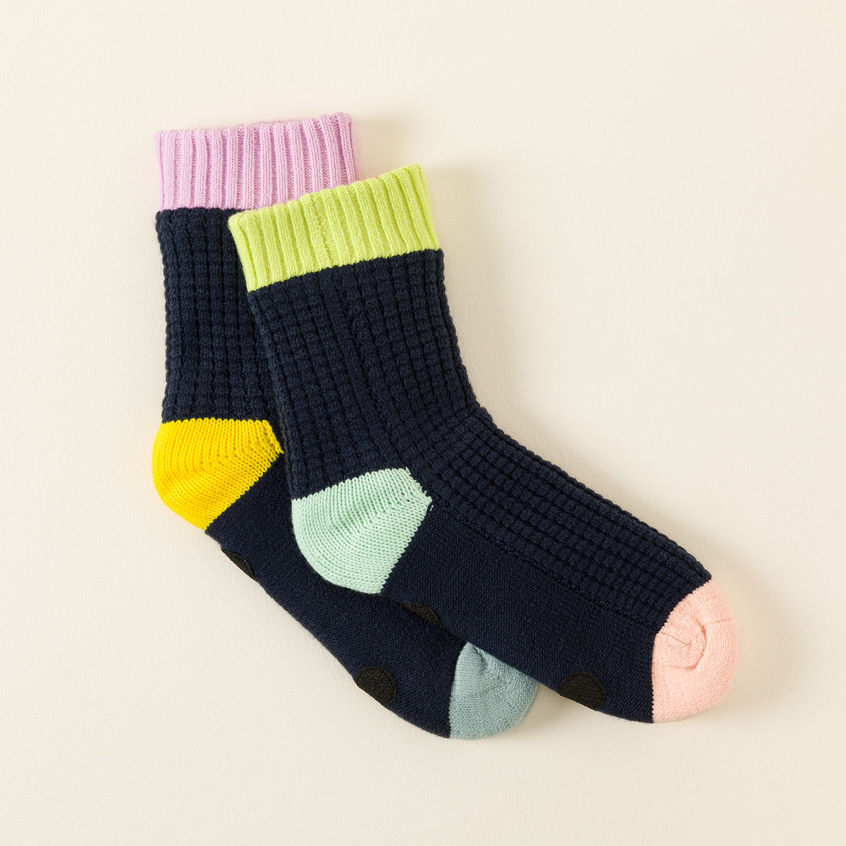 Uncommon Goods | Mismatched Fleece Lined Slipper Socks | Socks