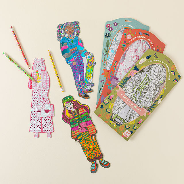 Fashion Friends Coloring Figures | Uncommon Goods