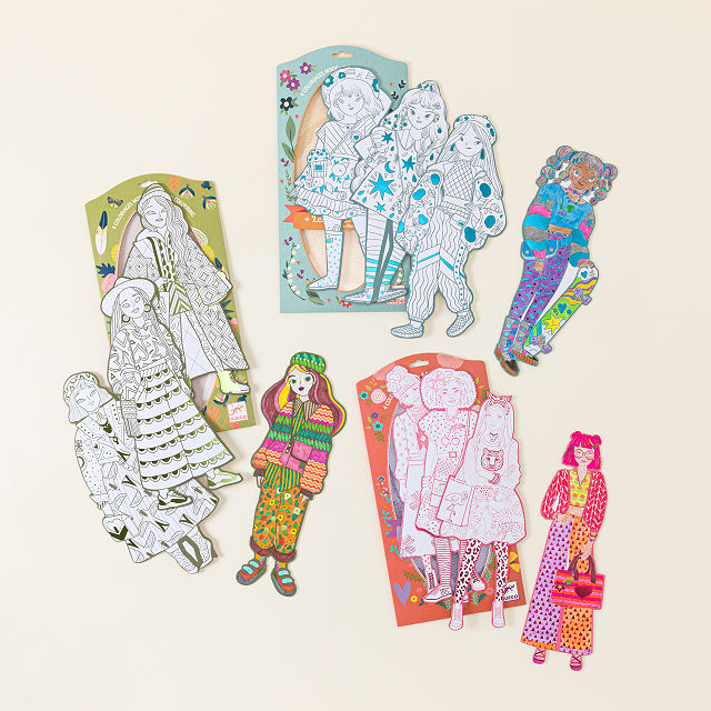 Fashion Friends Coloring Figures | Uncommon Goods