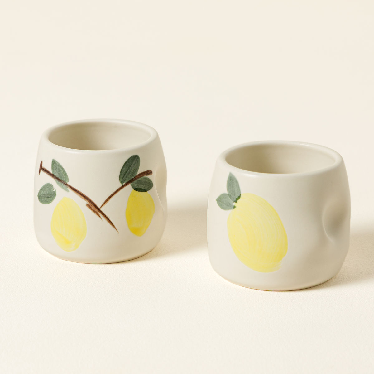 Uncommon Goods | Hand-Painted Ceramic Limoncello Cups - Set of 2 | A ...
