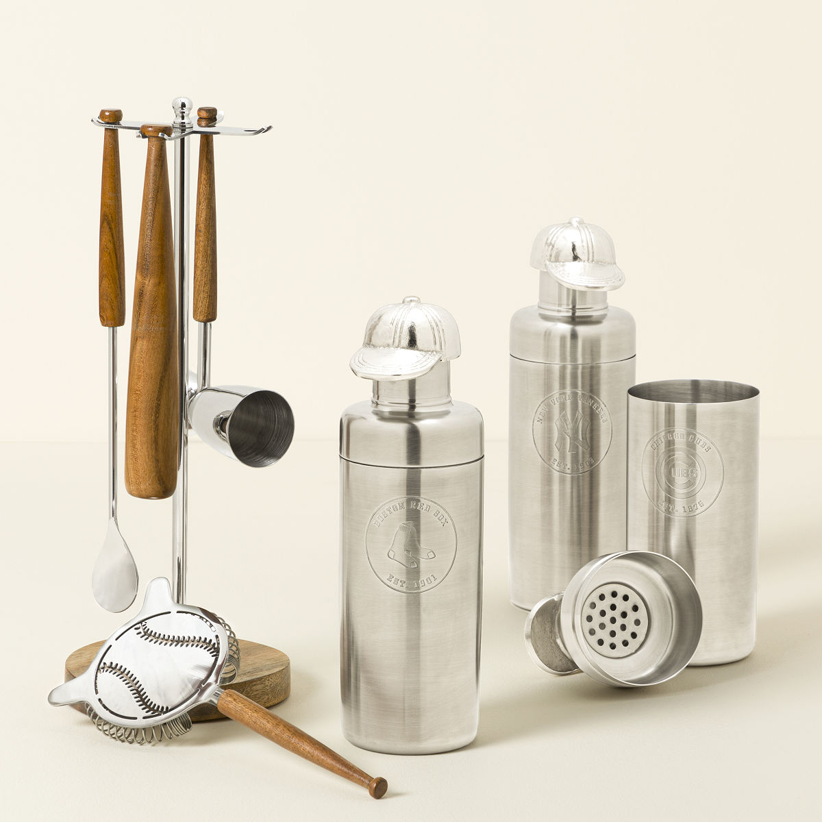 Uncommon Goods | Batter Up MLB Cocktail Shaker & Bar Tool Set ...