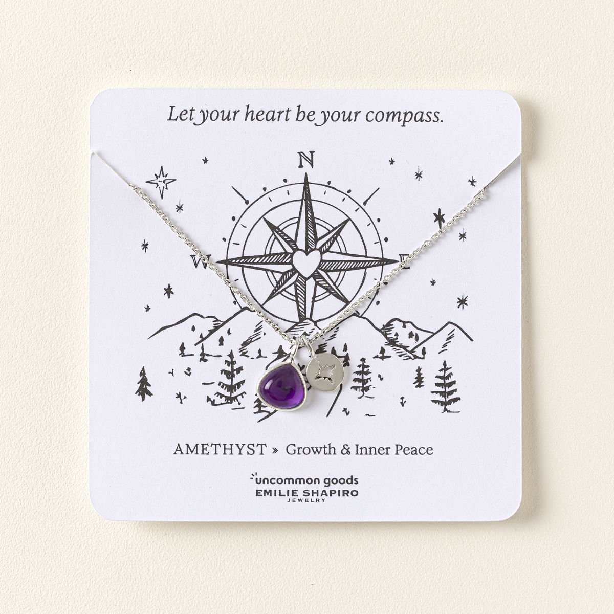 Uncommon Goods | Let Your Heart Be Your Compass Necklace