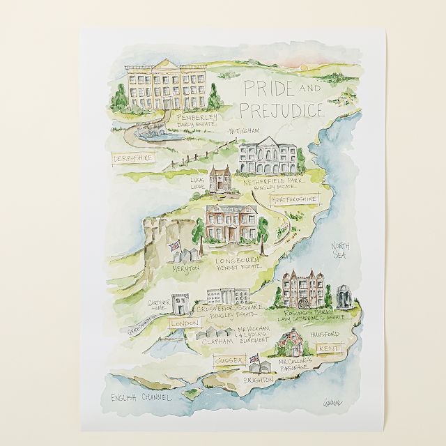 Storybook Map Print | Literary Art | Uncommon Goods