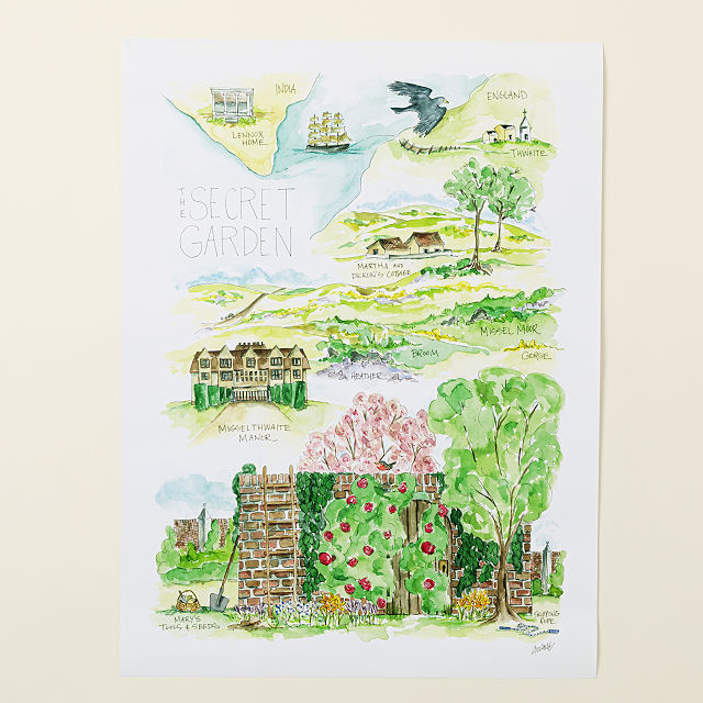 Storybook Map Print | Literary Art | Uncommon Goods