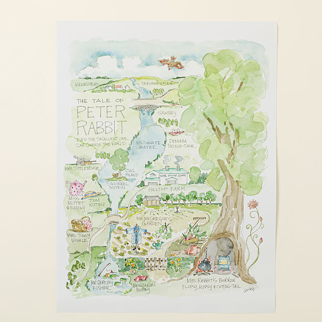 Storybook Map Print | Literary Art | Uncommon Goods
