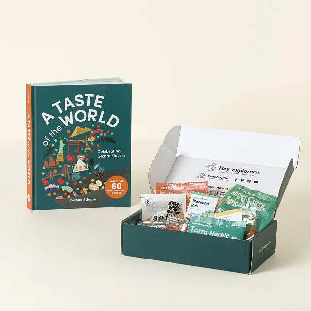 A Taste of the World Cookbook and Spice Sampler | Uncommon Goods