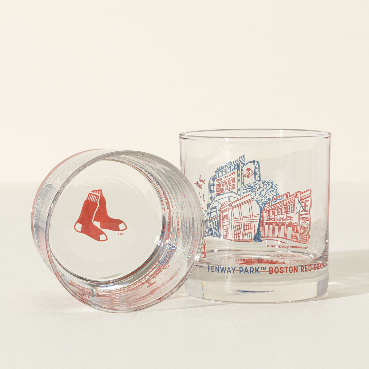 Uncommon Goods | MLB Stadiumscape Rocks Glasses - Set of 2 | MLB