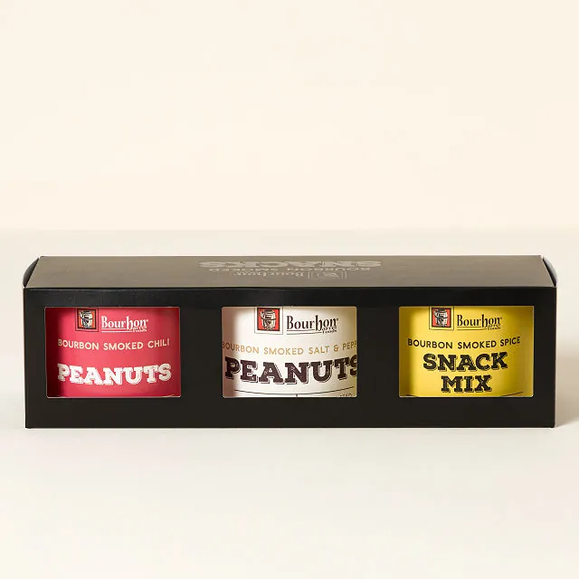 Uncommon Goods | Bourbon Smoked Snack Trio | Bourbon nuts