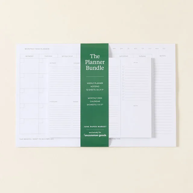 Weekly and Monthly Undated Planner Bundle | Organization | Uncommon Goods