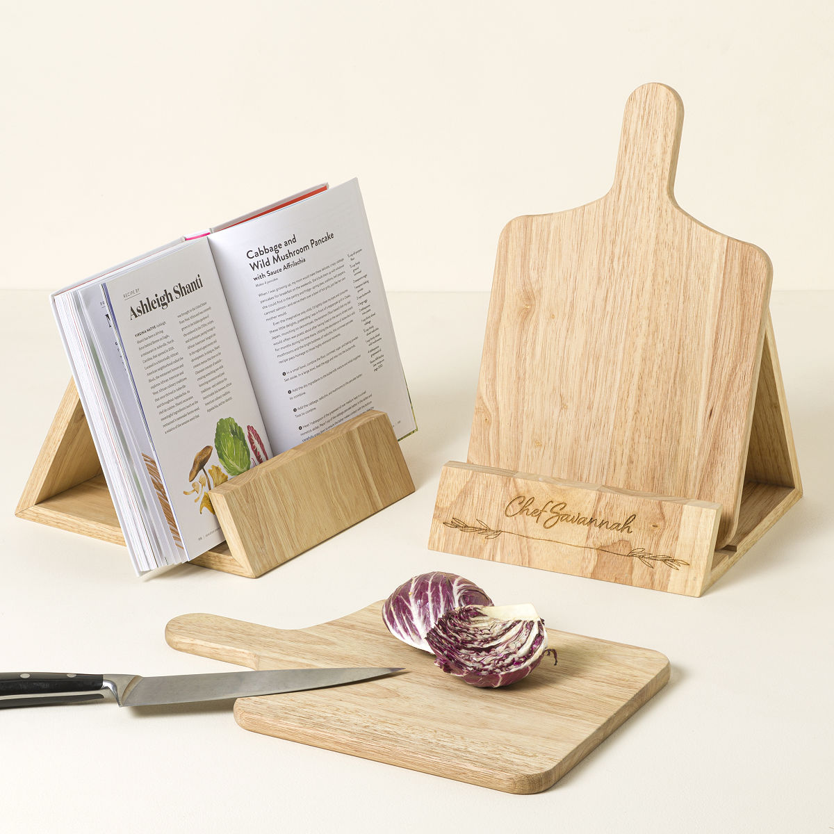 Uncommon Goods | Cutting Board & Cookbook Stand | Cookbook Stand