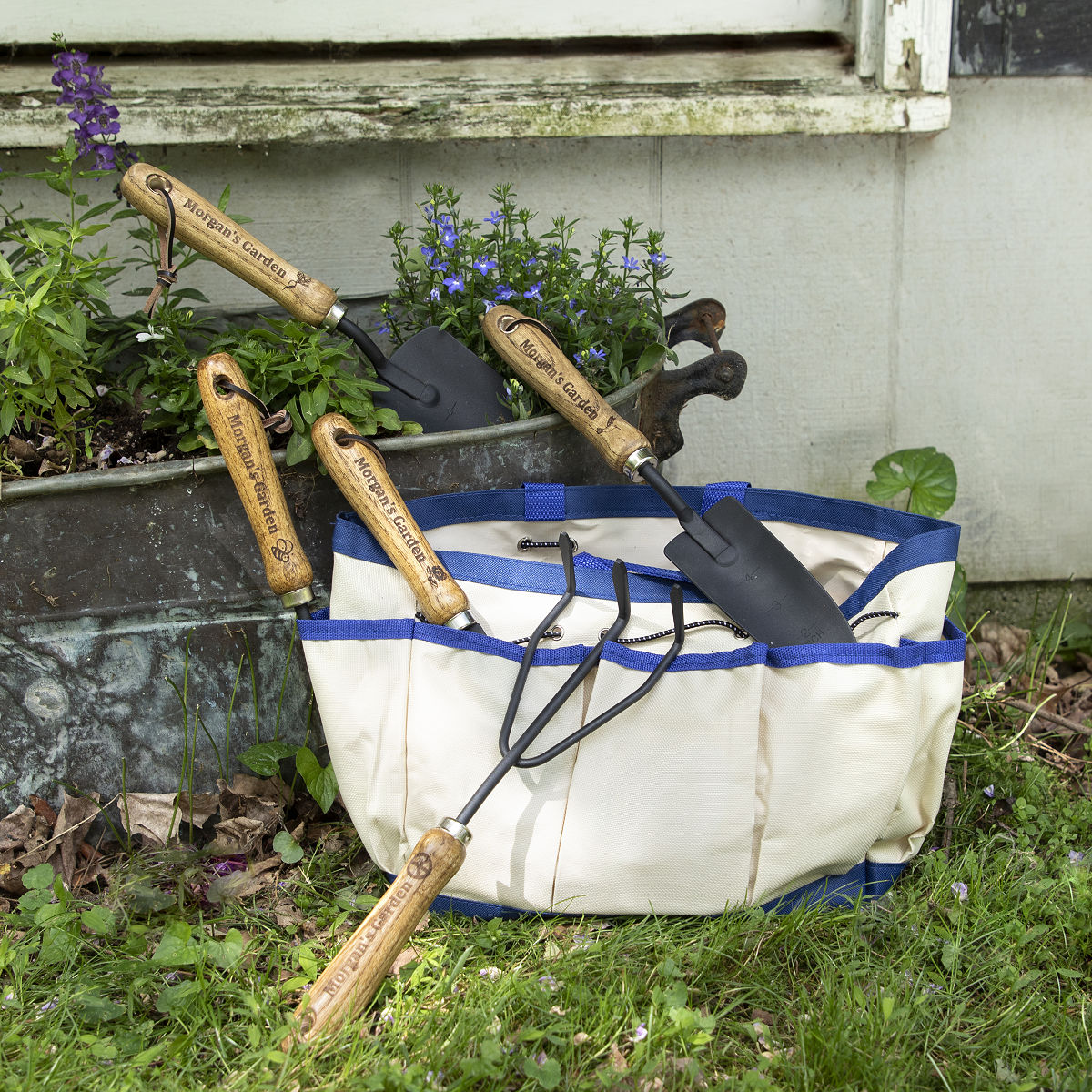 Uncommon Goods | Custom Engraved Gardener's Tool Set | Garden