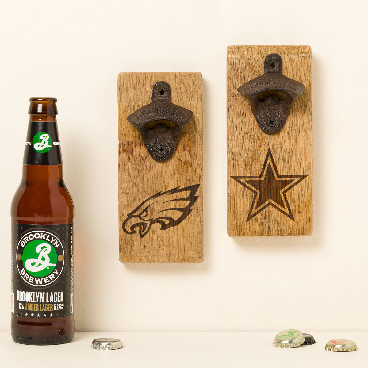 Uncommon Goods | NFL Barrel Stave Wall-Mounted Bottle Opener | NFL ...