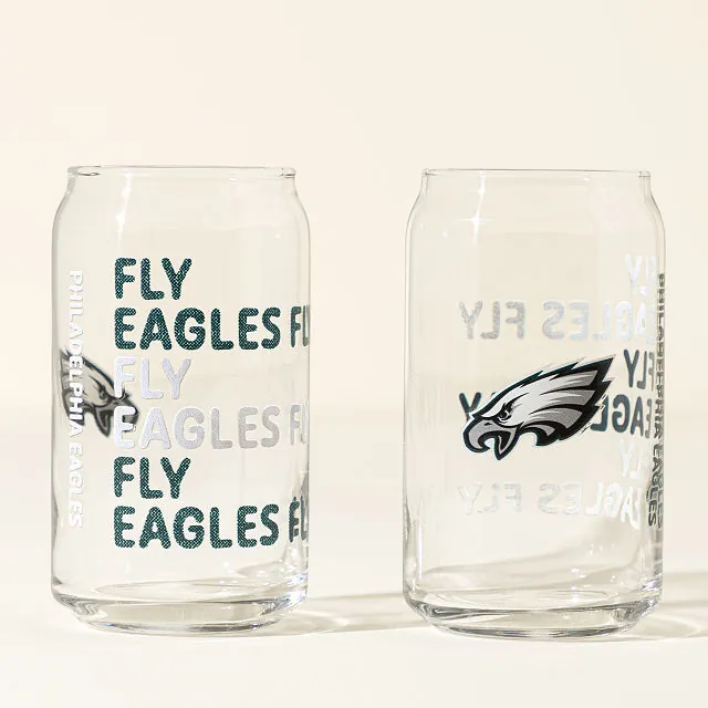 Uncommon Goods | Show Your Spirit! NFL Can-Shaped Glass Set | NFL Glass