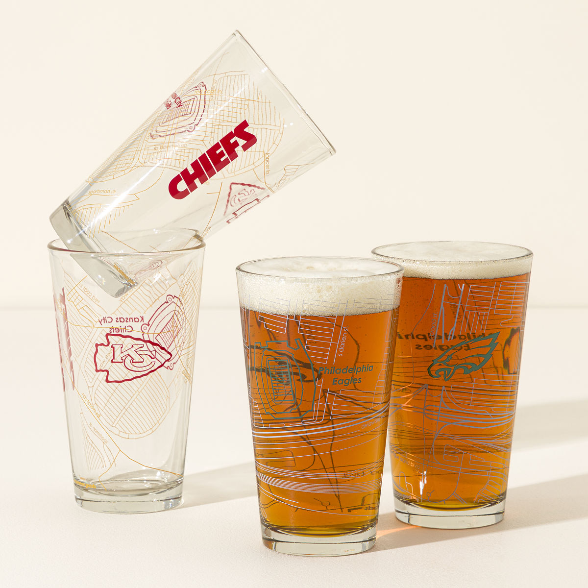Uncommon Goods | Your NFL City Pint Glass - Set of 2 | NFL Glass | Team ...