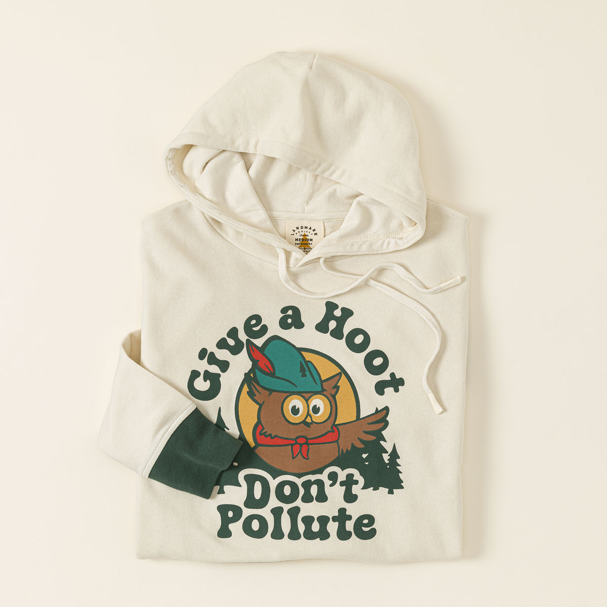 Uncommon Goods | Give a Hoot Don't Pollute Hoodie | Hoodie