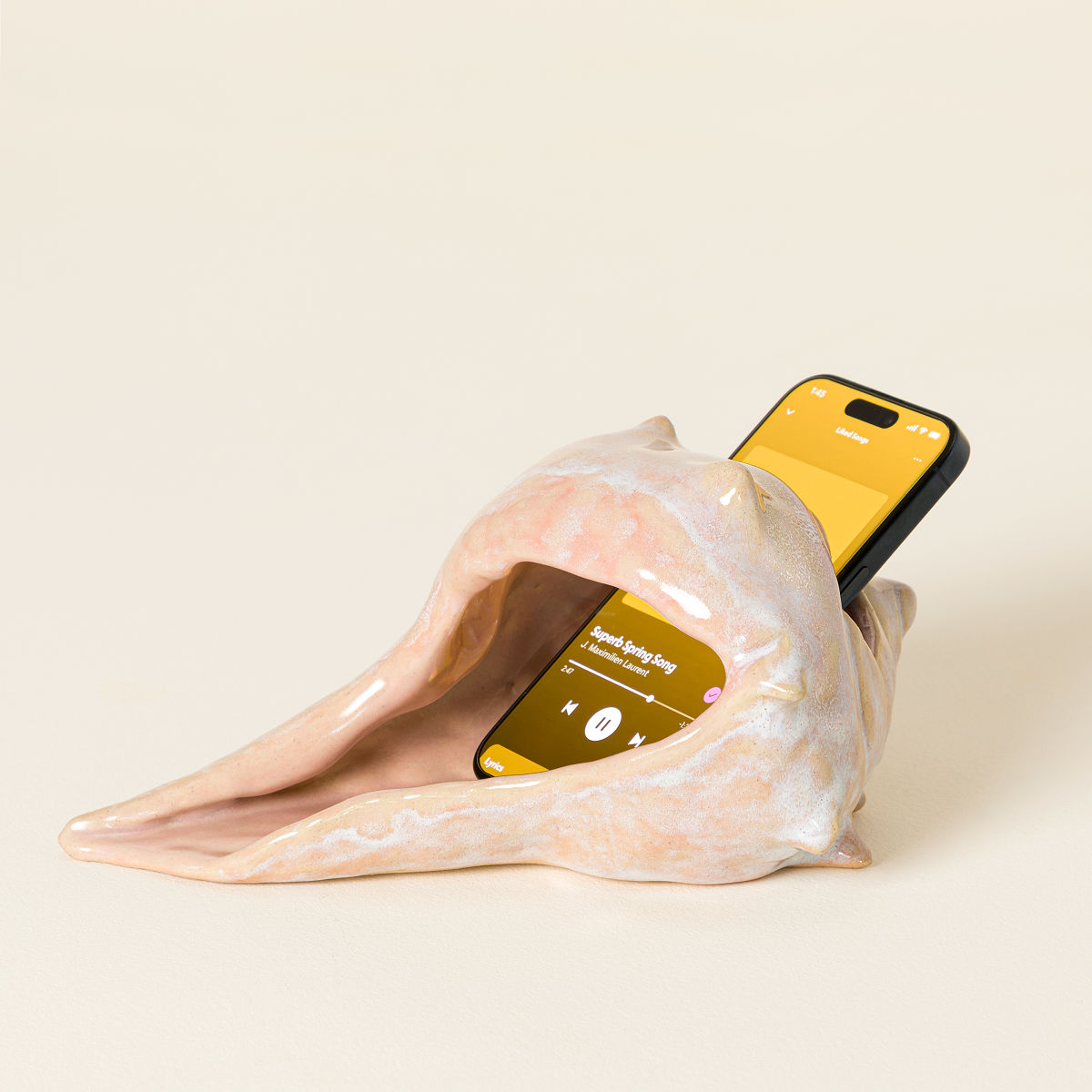 Uncommon Goods | Hand Sculpted Conch Shell Speaker | Seashell
