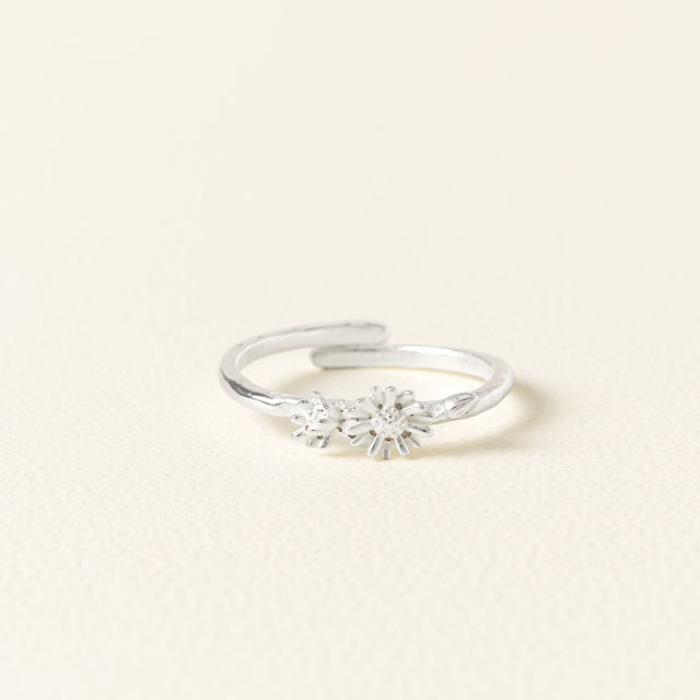 Birth Month Flower Stackable Ring