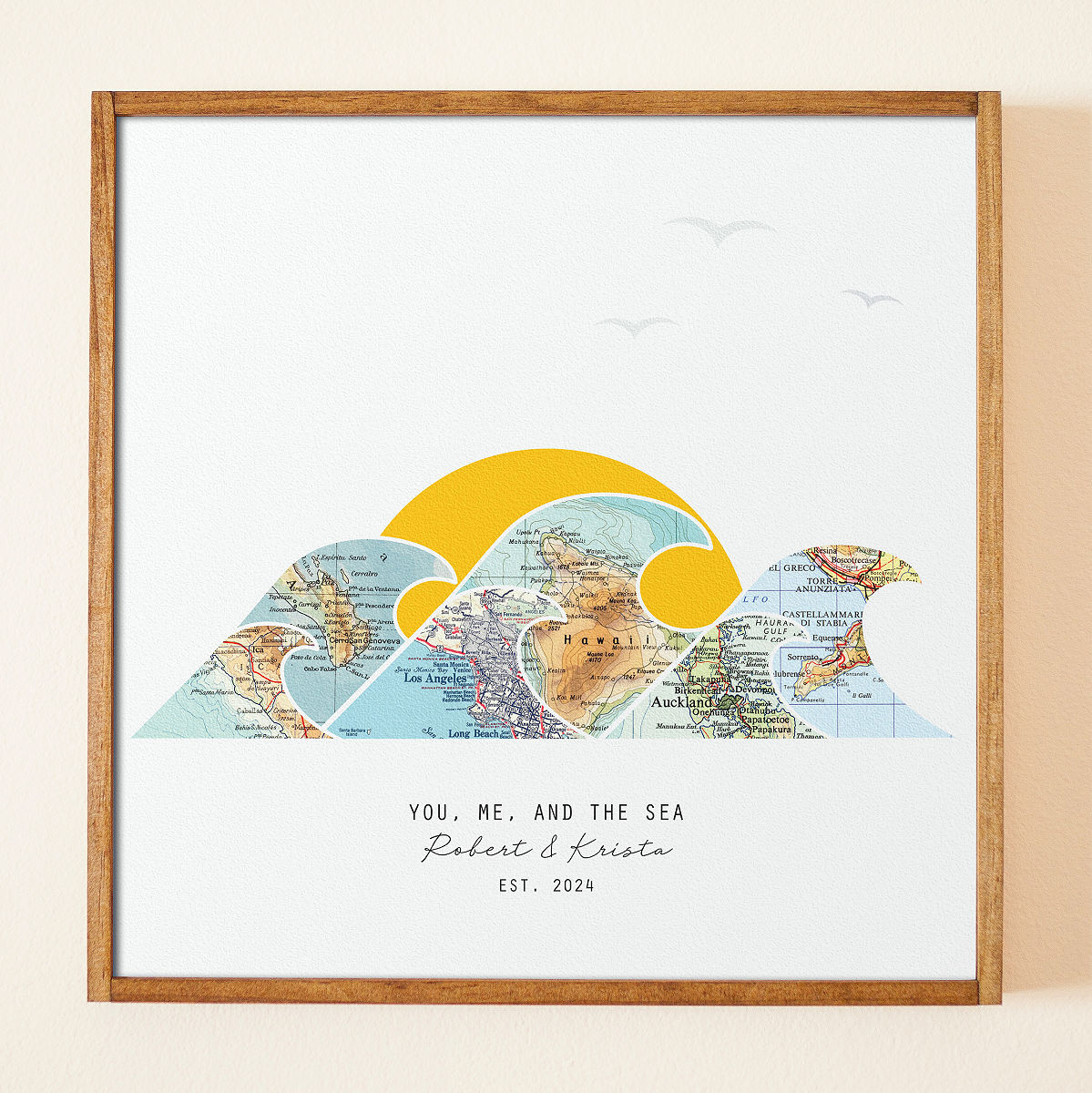 Uncommon Goods | Our Beach Memories Personalized Map Art | Beach