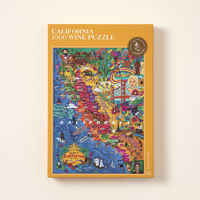 Uncommon Goods | California - Educational Wine Region Puzzle | Wine